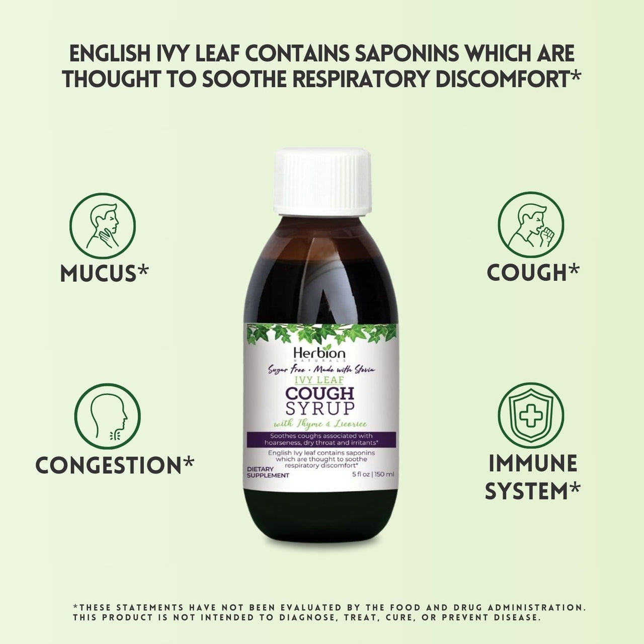 Ivy Leaf Cough Syrup | Natural Cough Suppressant for Adults – Herbion ...